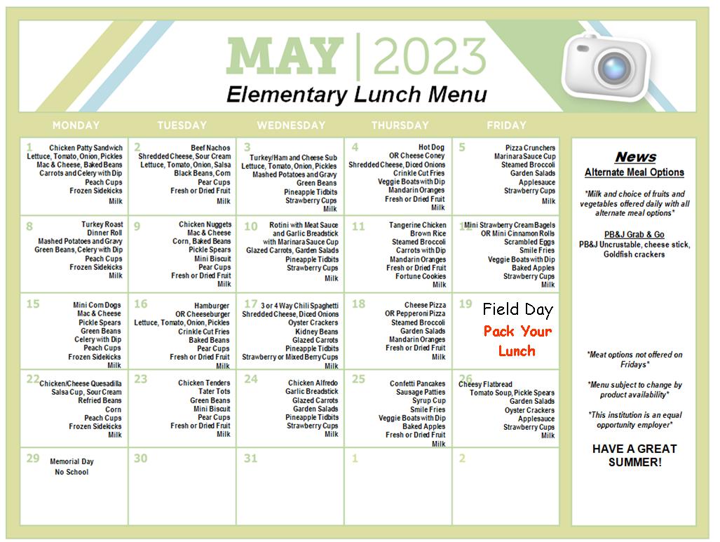 Cafeteria News & Lunch Menu - Prince of Peace